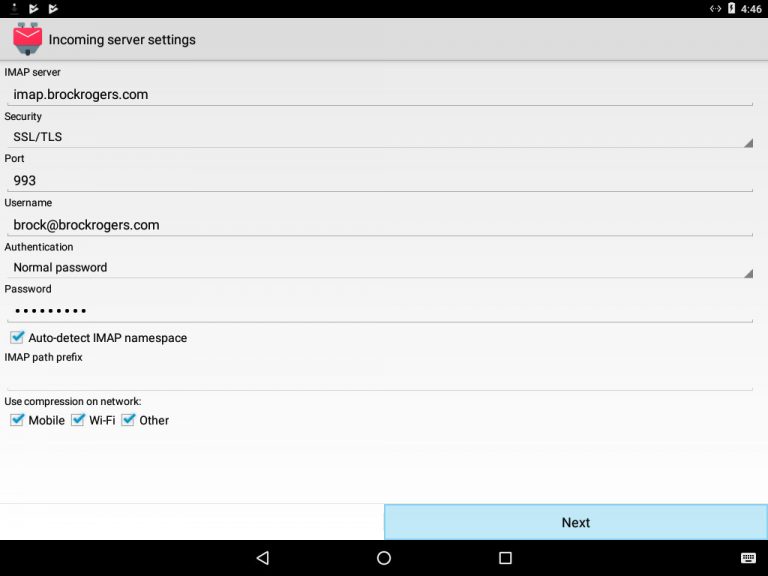 Setting Up K-9 Mail for Android | 10T Web Design